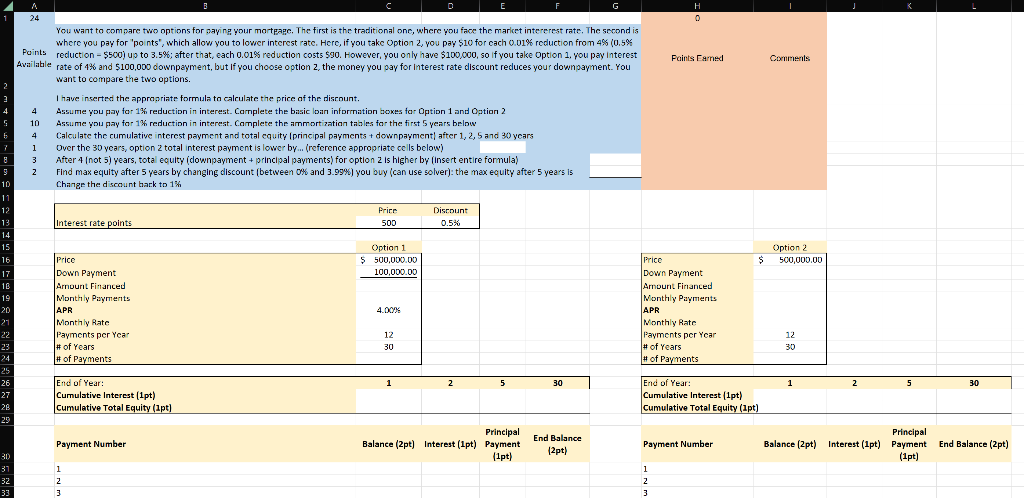 Solved You want to compare two options for paying your | Chegg.com