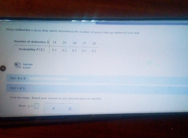 Solved Pizza Deliveries A pizza shop owner determines the | Chegg.com