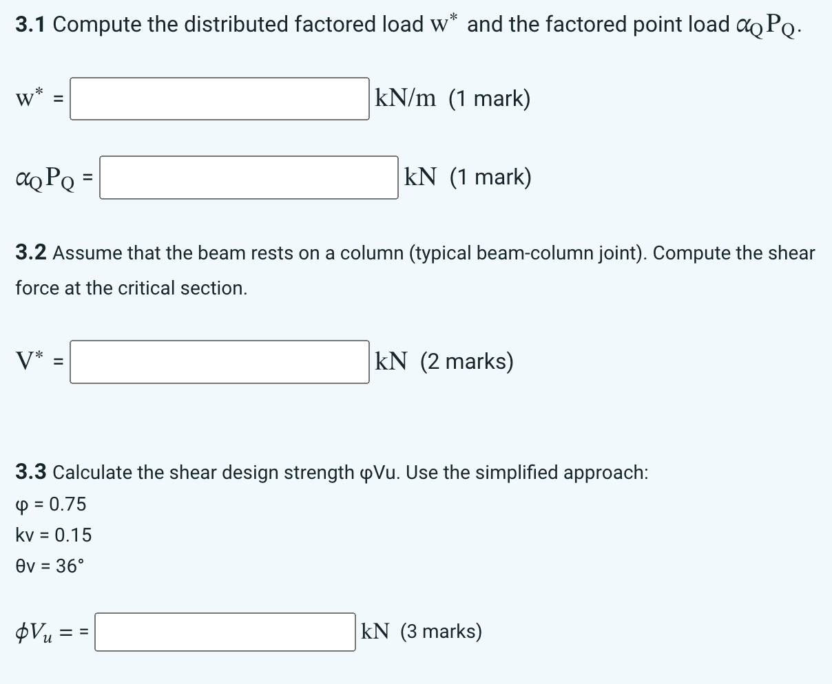 Solved Singly Reinforced Beam Details | Chegg.com