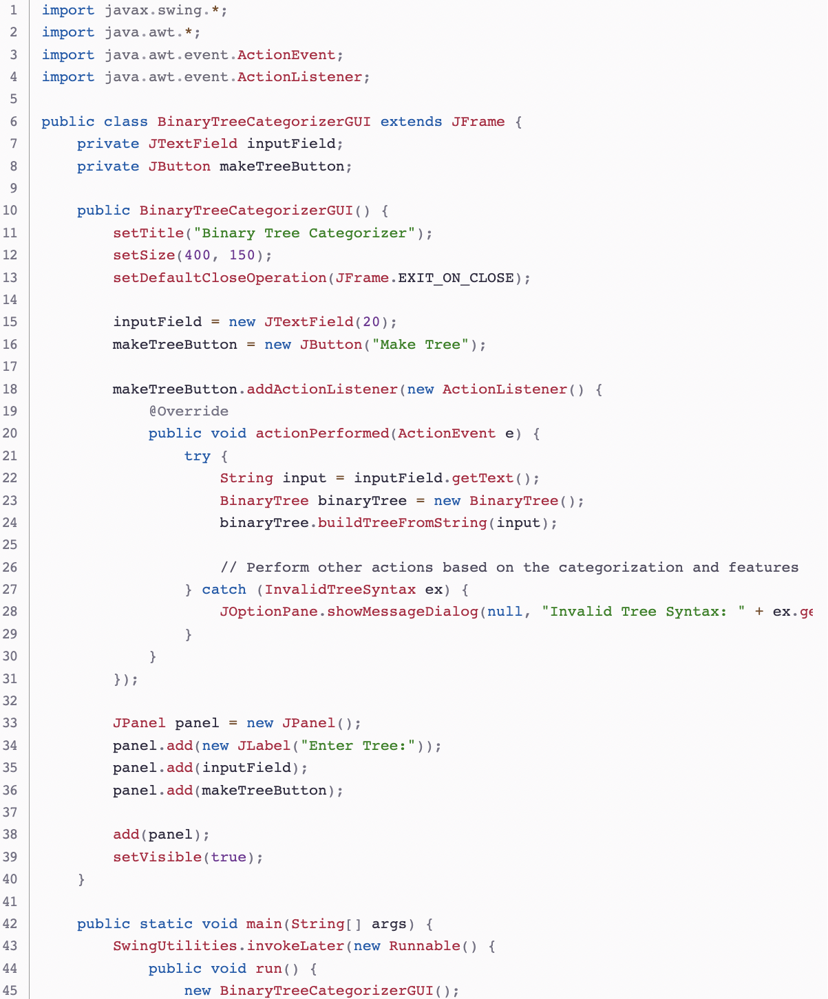 Solved \begin{tabular}{l|l} 1 & BinaryTreeCategorizer/ \\ 2 | Chegg.com