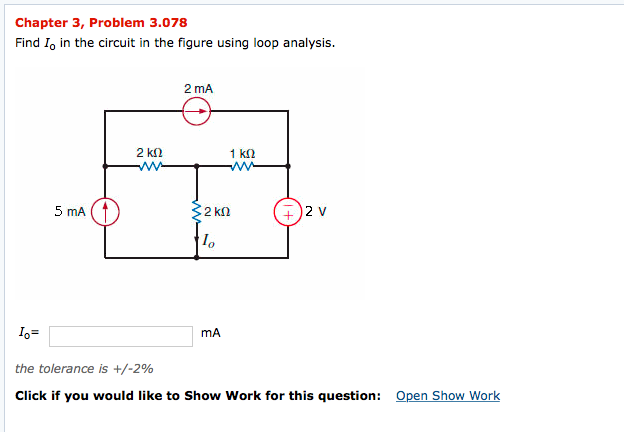 Solved Chapter 3, Problem 3.078 Find Io in the circuit in | Chegg.com