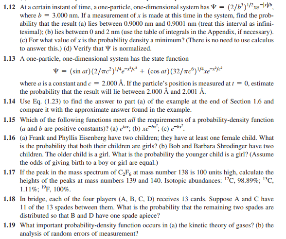 Solved 1.12 At a certain instant of time, a one-particle, | Chegg.com