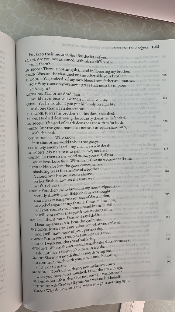 Questions about Antigone 1. Describe the Sentry who | Chegg.com