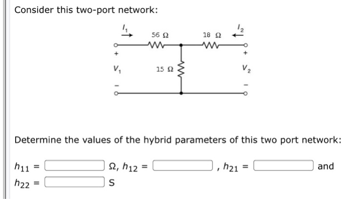 Solved Determine Z12 and Y11 for this 2 port circuit. 137 Ω | Chegg.com