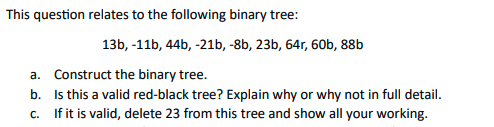 Solved This question relates to the following binary | Chegg.com