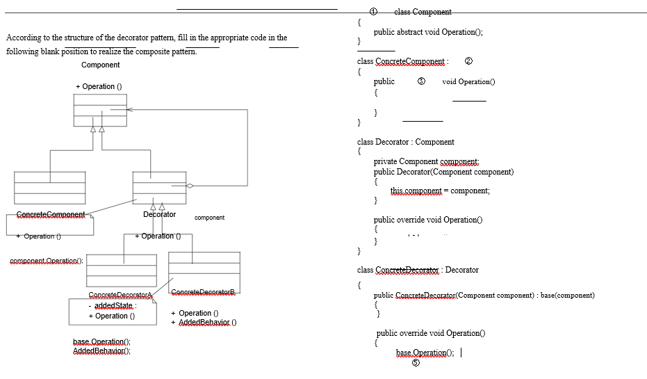 Solved According to the structure of the decorator pattern, | Chegg.com