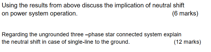 Solved In a three phase ungrounded system where Za - (6 | Chegg.com