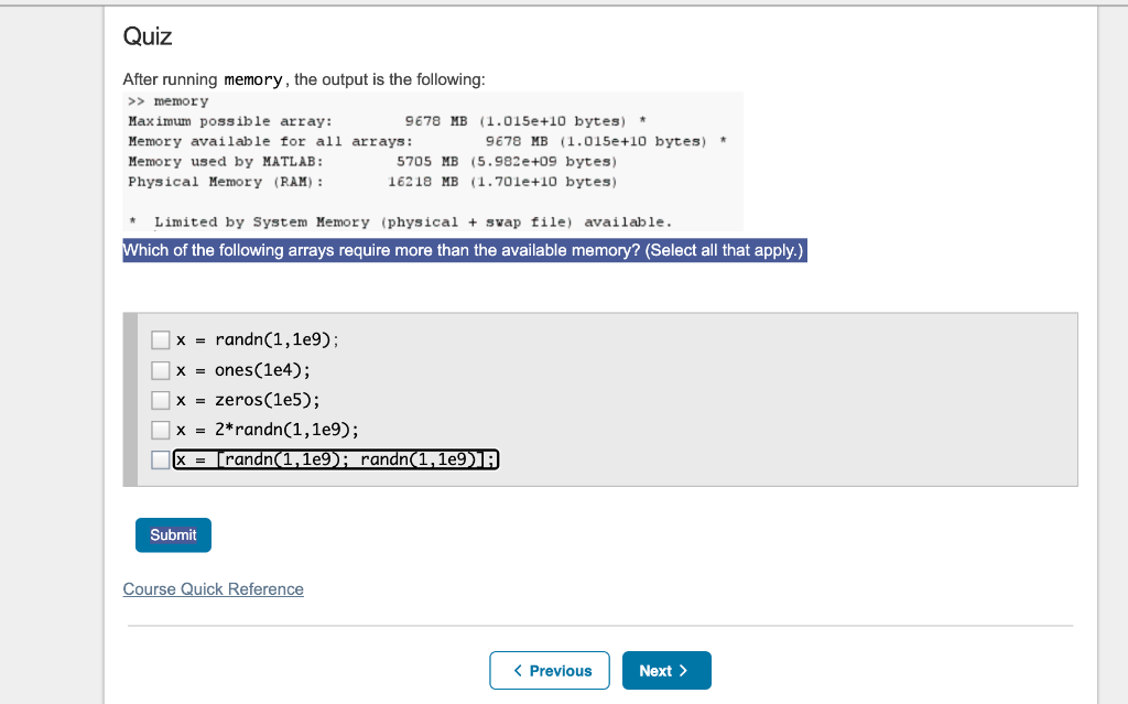 Solved After running memory, the output is the following: > | Chegg.com