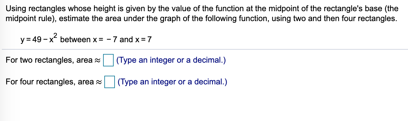 Solved Using rectangles whose height is given by the value | Chegg.com