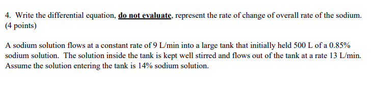 Solved 4. Write the differential equation, do not evaluate, | Chegg.com