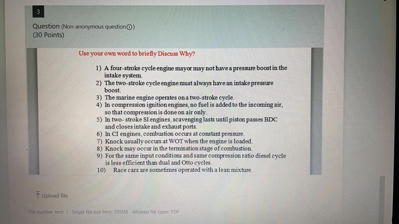 Solved 3 Question (Non-anonymous question) (30 Points) Use | Chegg.com