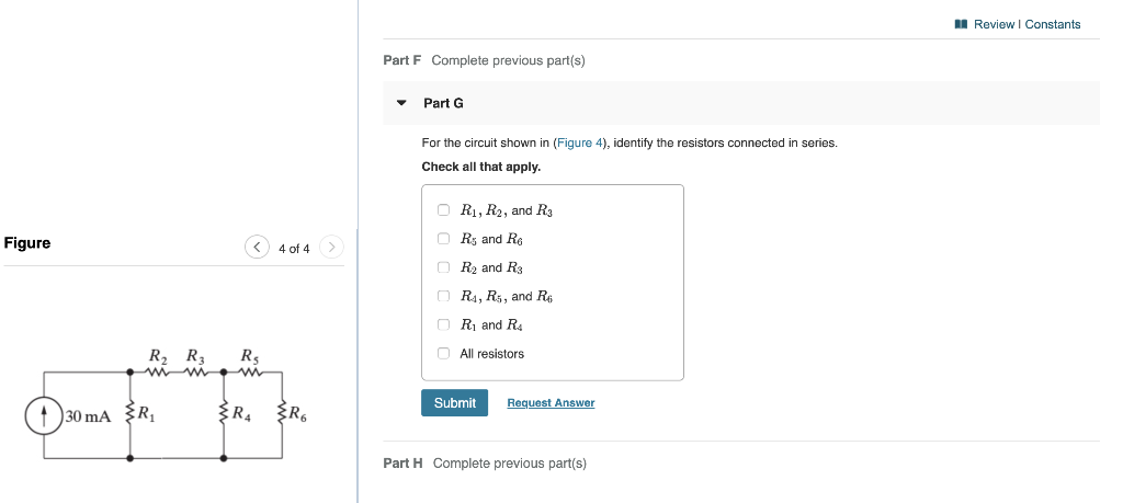 Solved I Review I Constants Part A For the circuit shown | Chegg.com