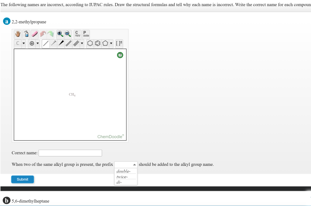 Solved The following names are incorrect, according to IUPAC | Chegg.com