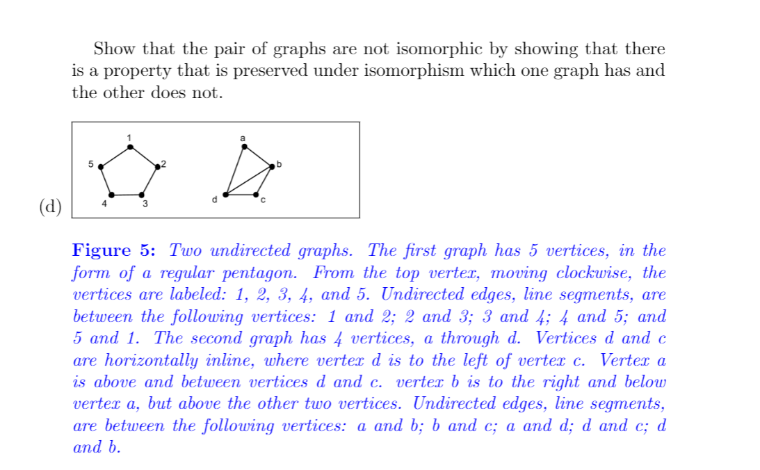 Solved Prove that the two graphs below are isomorphic. A (c) | Chegg.com