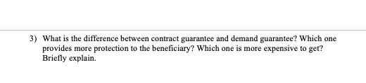 Solved What is the difference between contract guarantee and | Chegg.com