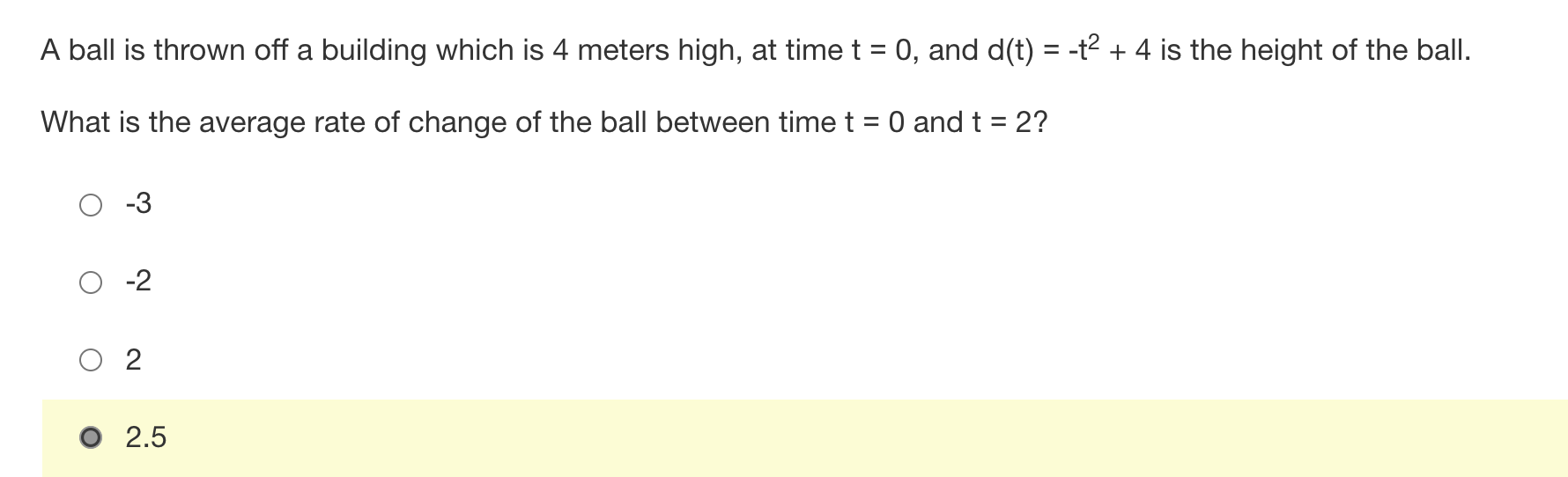 Solved A ball is thrown off a building which is 4 meters | Chegg.com