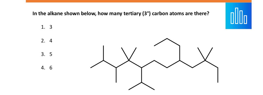 Solved In the alkane shown below, how many tertiary (3∘) | Chegg.com