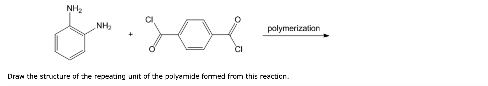 Solved Draw the structure of the repeating unit of the | Chegg.com