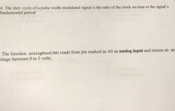 Solved . The duty cycle of a pulse width modulated signal is | Chegg.com