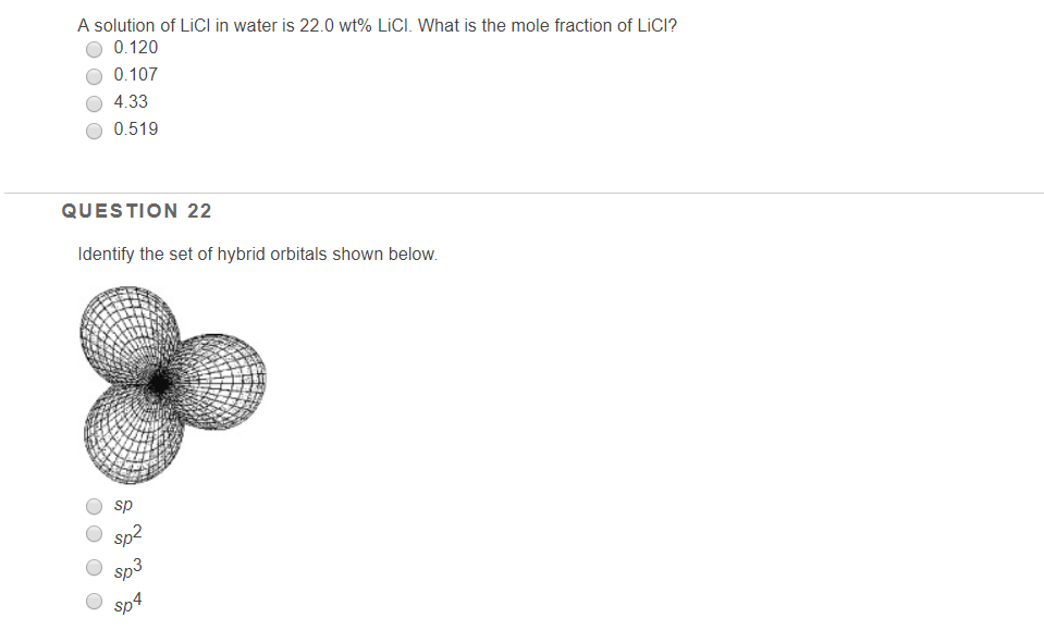 Solved A solution of Lici in water is 22.0 wt% LiCl. What is | Chegg.com