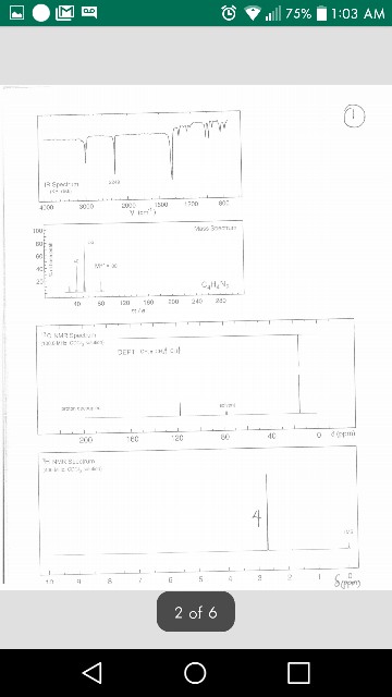 Solved Use the spectral data provided to determine the | Chegg.com