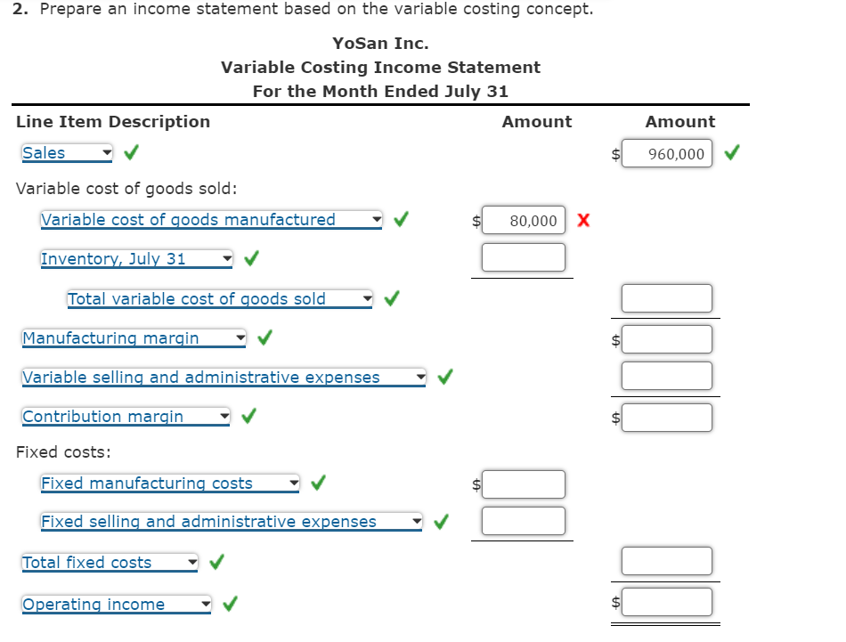 Solved Absorption and Variable Costing Income Statements | Chegg.com