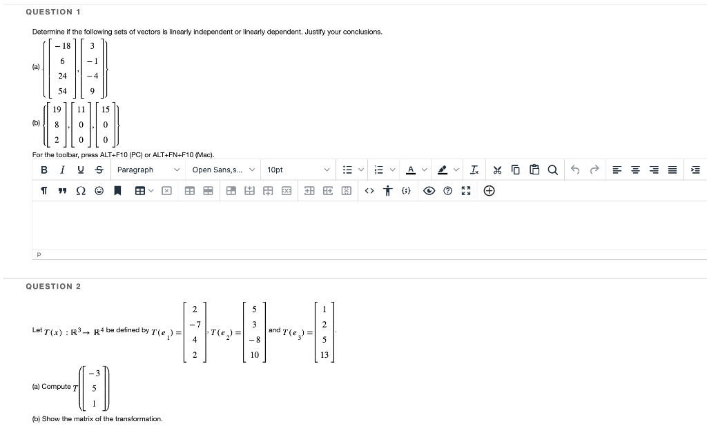 Solved (a) ⎩⎨⎧⎣⎡−1862454⎦⎤,⎣⎡3−1−49⎦⎤⎭⎬⎫ (b) | Chegg.com