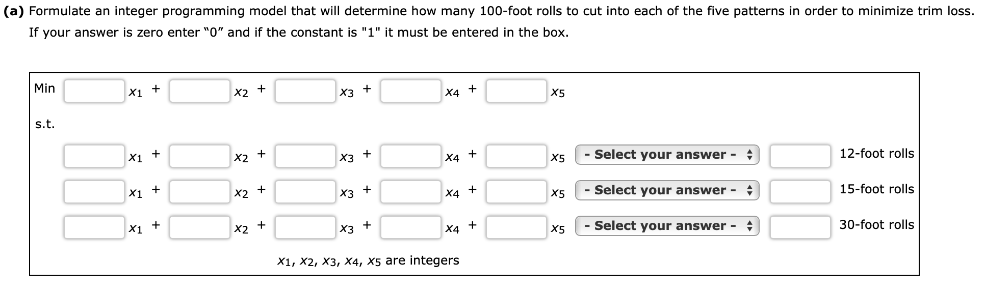(a) Formulate an integer programming model that will | Chegg.com