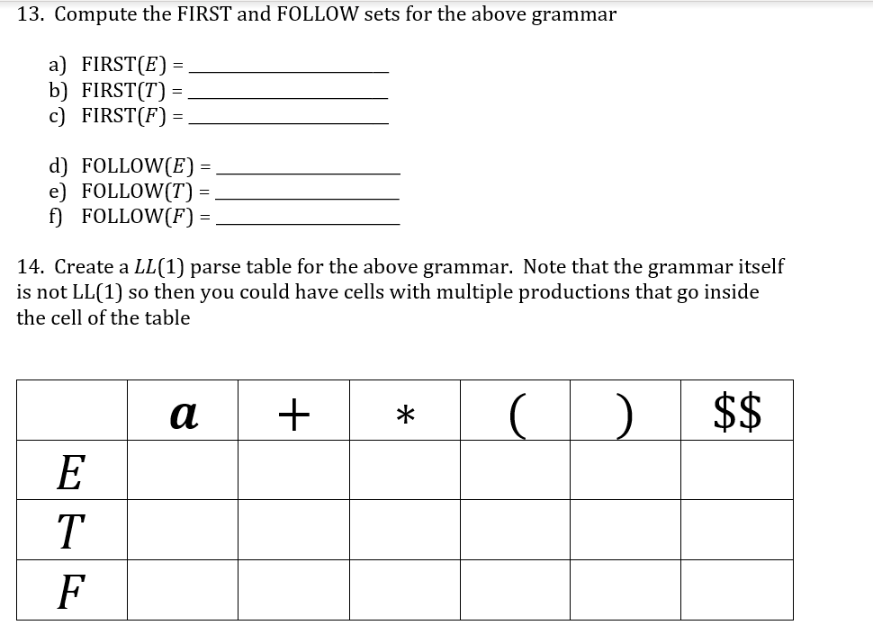 Solved Consider the following grammar with alphabet start | Chegg.com