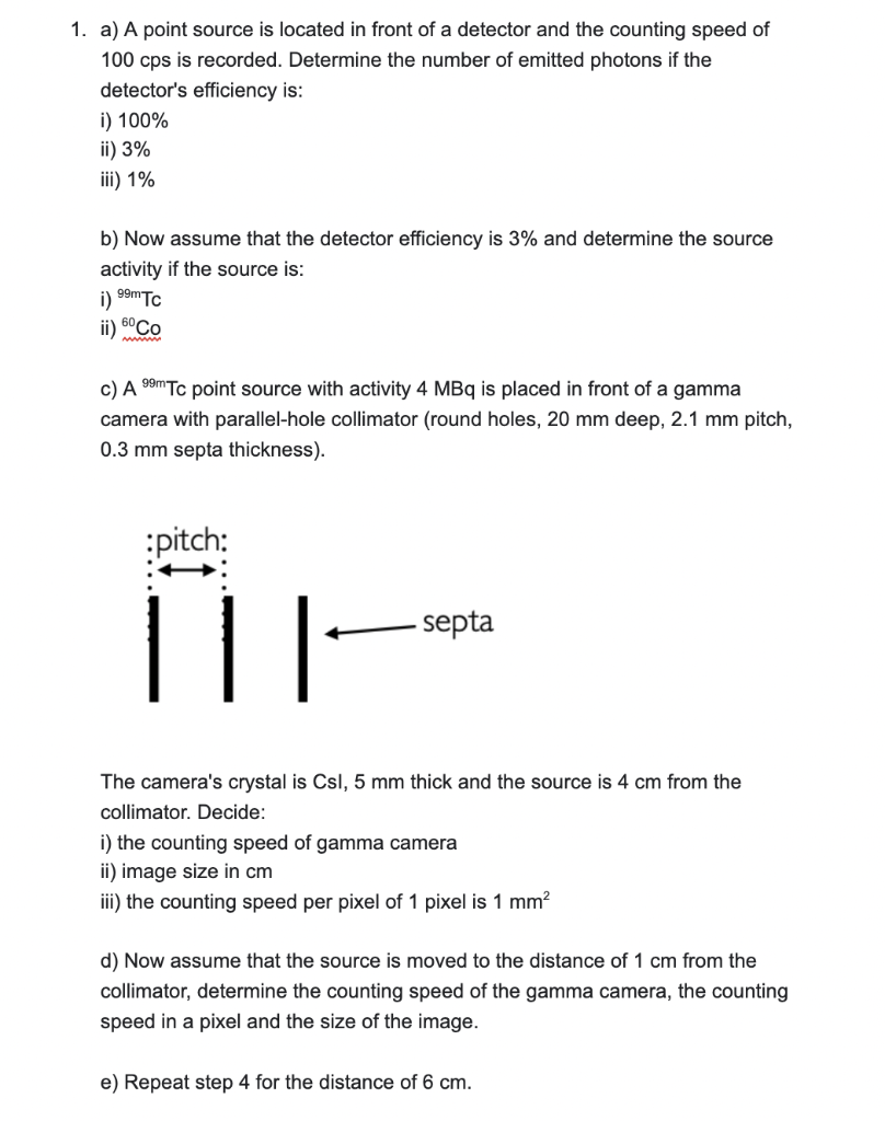1. a) A point source is located in front of a | Chegg.com