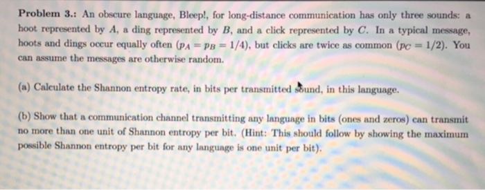 Solved Problem 3.: An obscure language, Bleep!, for | Chegg.com