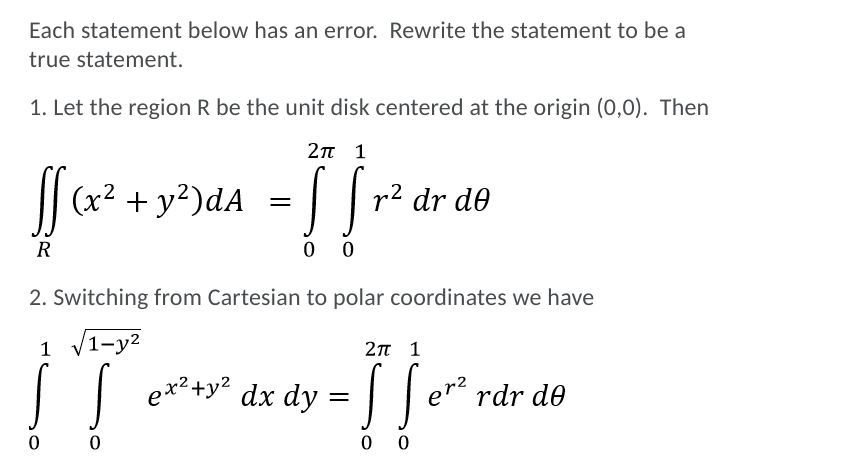 Solved Each Statement Below Has An Error Rewrite The 