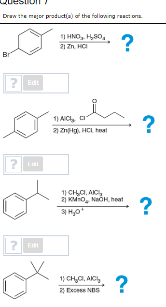 Solved Draw the major product(s) of the following reactions. | Chegg.com