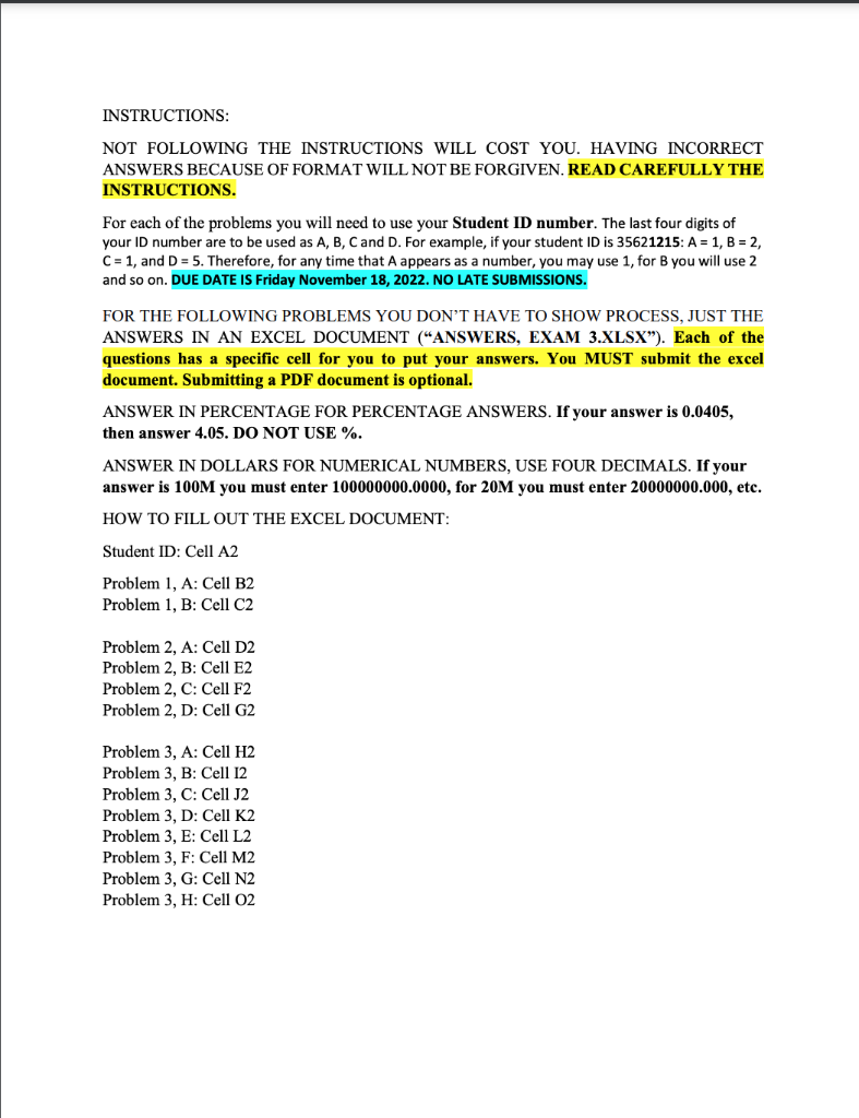 INSTRUCTIONS: NOT FOLLOWING THE INSTRUCTIONS WILL | Chegg.com