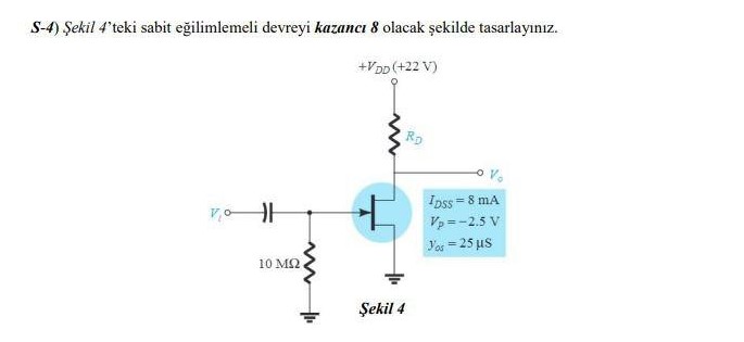 Solved S-4) Sekil 4 'teki sabit eğilimlemeli devreyi kazancı | Chegg.com