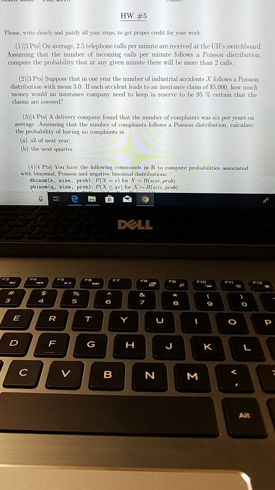Solved HW #5 Please, write clearly and justify all your | Chegg.com