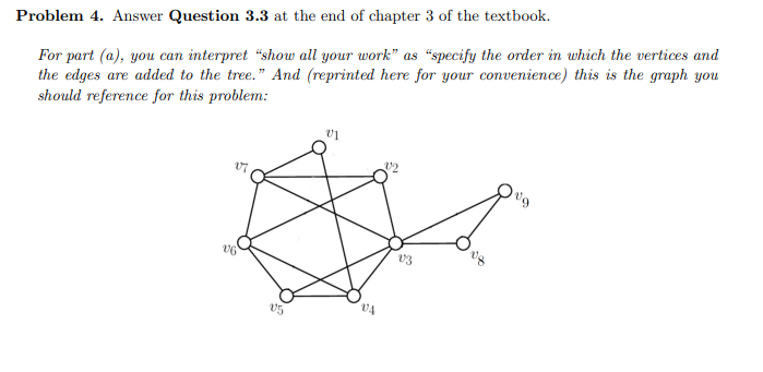 Solved Problem 4. Answer Question 3.3 at the end of chapter | Chegg.com