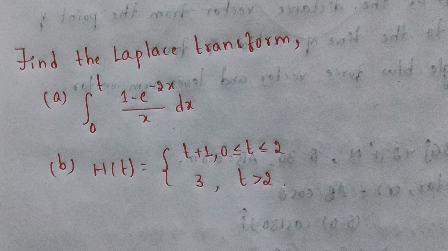 Solved Find the Laplace | Chegg.com