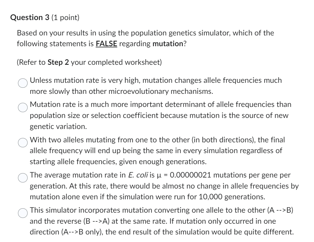 Solved Based on your results in using the population | Chegg.com