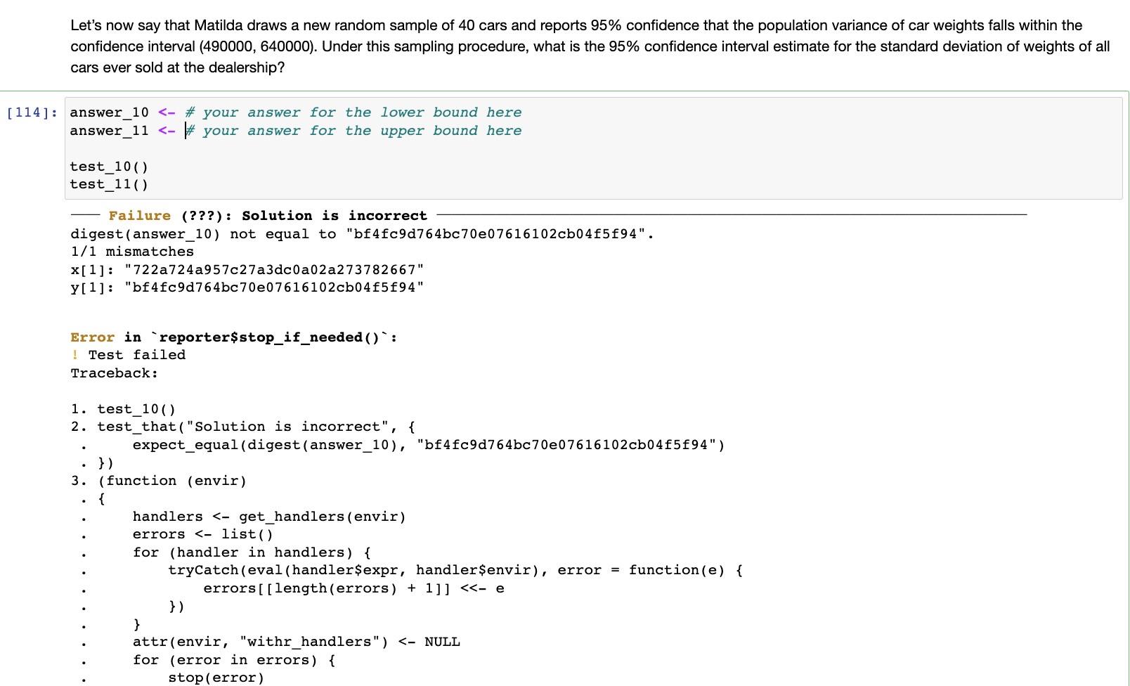 Solved Let's now say that Matilda draws a new random sample | Chegg.com