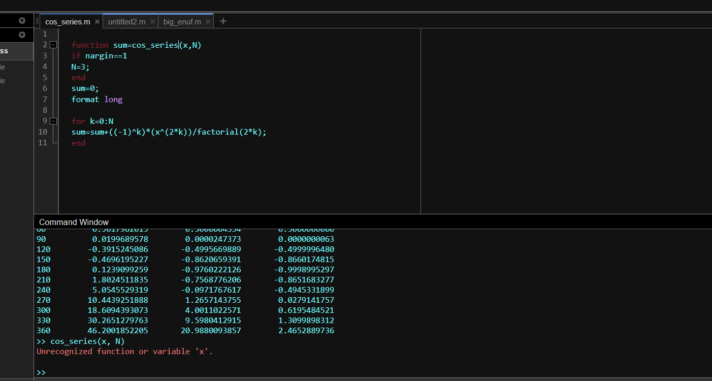 Solved Command Window | Chegg.com