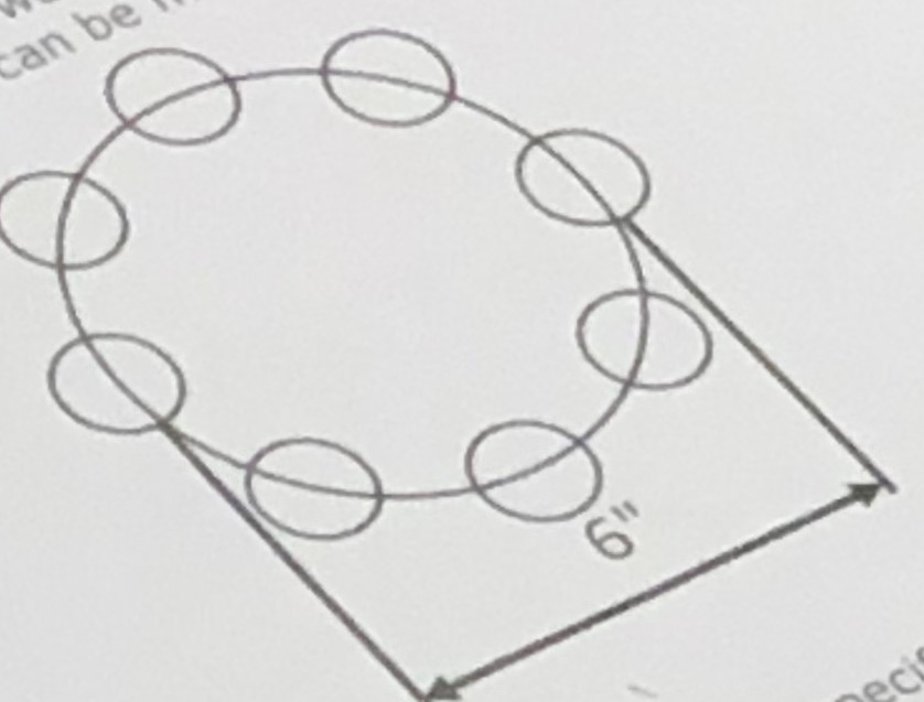 Solved You want to make a drawing of a plate which is 8'' | Chegg.com