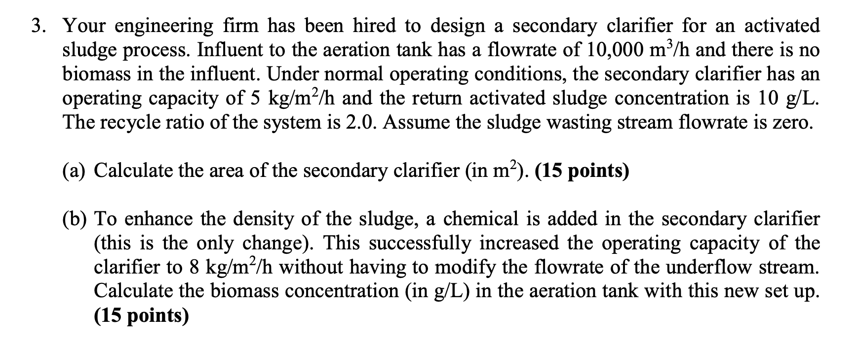 3. Your engineering firm has been hired to design a | Chegg.com