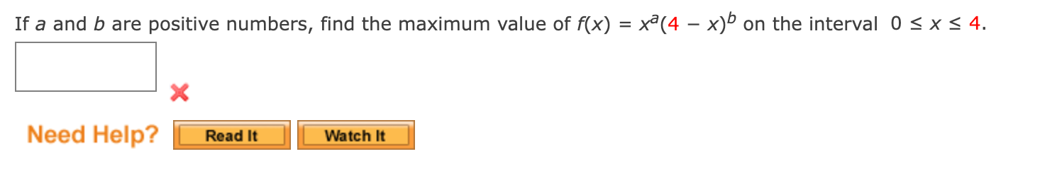 Solved If a and b are positive numbers, find the maximum | Chegg.com