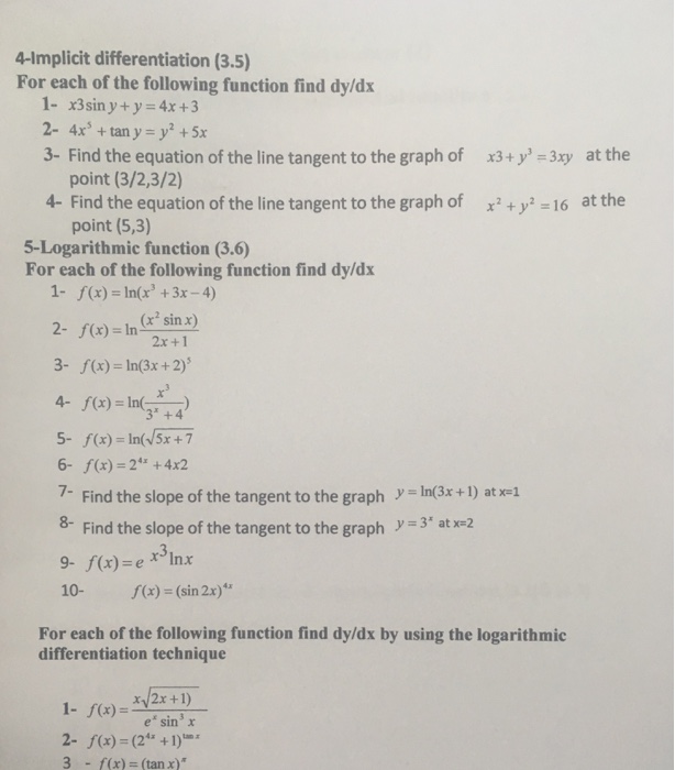 Solved Worksheet chapter (3) 1-Derivative of polynomial and | Chegg.com
