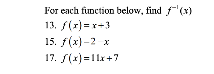Solved Assume that the function f is a one-to-one | Chegg.com