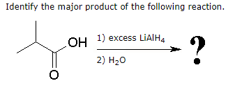 Solved Identify the major product of the following reaction. | Chegg.com