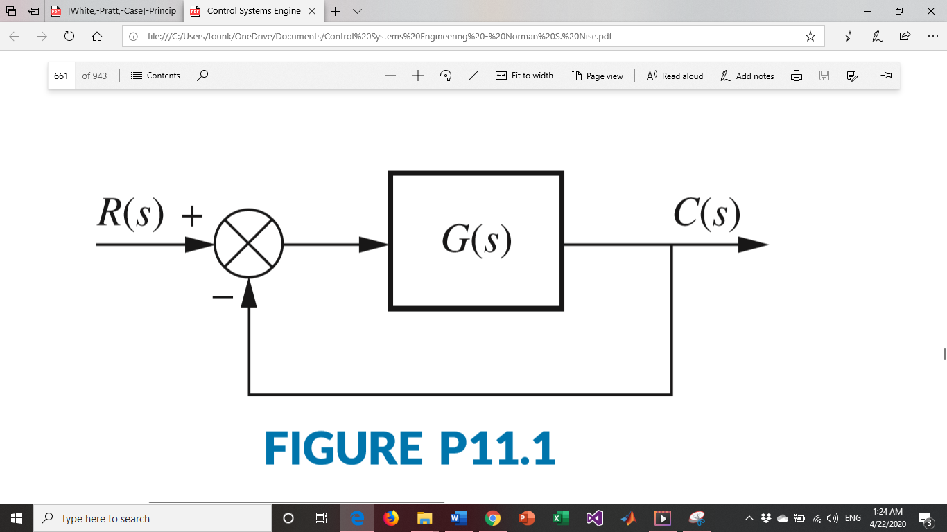 Consider the unity feedback system of Figure P11.1 | Chegg.com