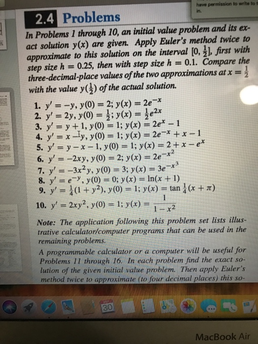 Solved have permission to write to t in. 2.4 Problems In | Chegg.com