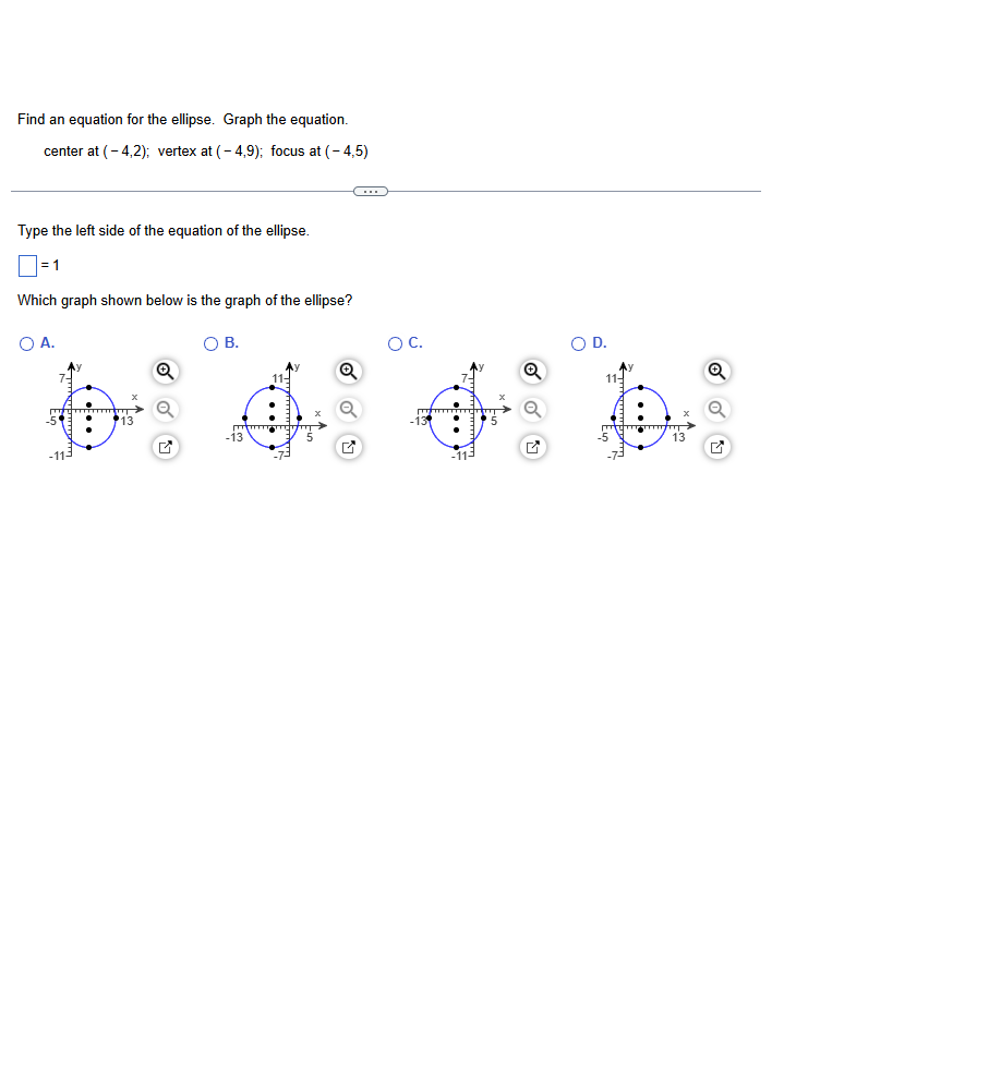 Solved Find an ﻿equation for the ellipse. Graph the | Chegg.com